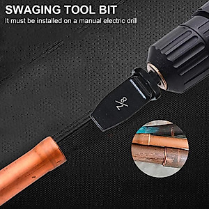 Swaging Tool Drill Bit, 4 PCS, HVAC Tools Copper Pipe Expander Manual Copper Pipe Air Conditioner Copper Tube Expander Size 1/4", 5/16", 1/2", 3/8",5/8",3/4",7/8".