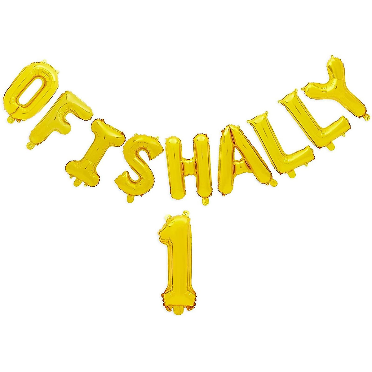 BLUE PANDA - The Big One Balloons for 1st Birthday Party, Ofishally 1 Decorations (61 Pieces)