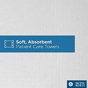 Pacific Blue Select‚ A400 Disposable Patient Care Washcloth by GP PRO (Georgia-Pacific), 80535, 1/4-Fold, White, 50 Towels Per Pack, 20 Packs Per Case, Towel (WxL) 9.5" x 13"