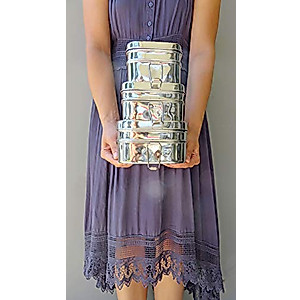 Lifestyle Block Stainless Steel Double Stack Cube 2 Compartment Lunch Box - X-Large