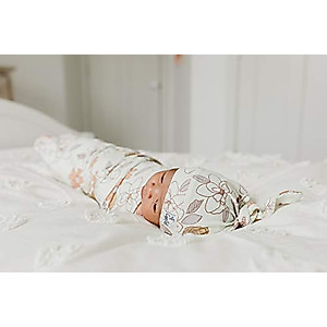 Large Premium Knit Baby Swaddle Receiving Blanket"Ferra" by Copper Pearl