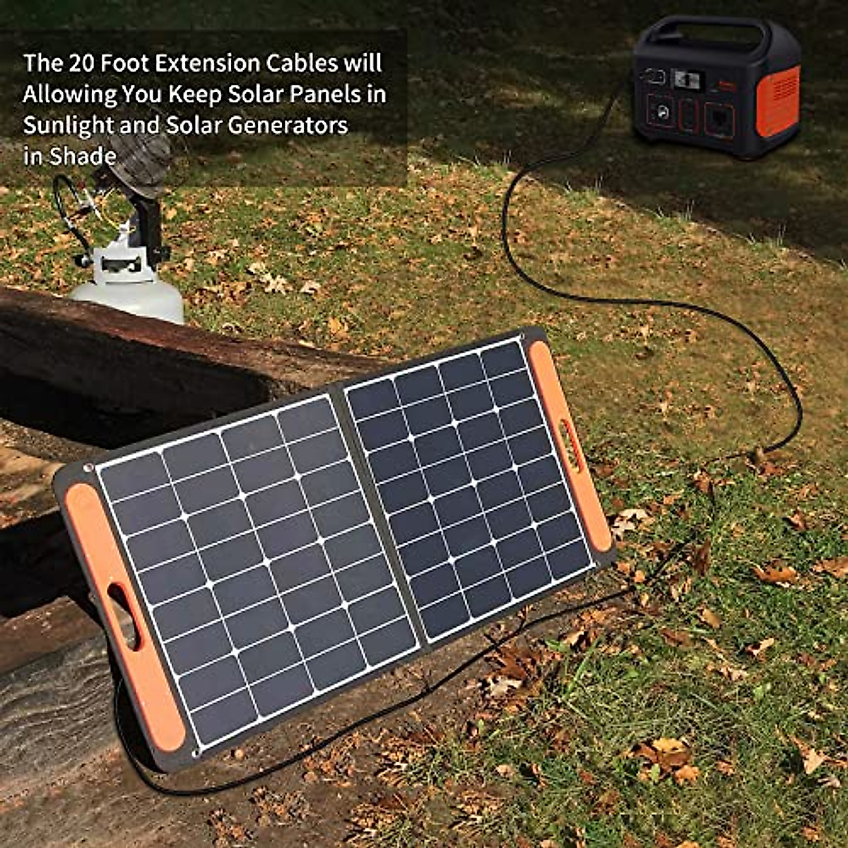 MJPOWER 20Ft Jackery Extension Cable 14AWG 6M 8mm DC Power Plug fit Between Jackery SolarSaga 100W/60W Solar Panel and Jackery Portable Power Station Explorer 1000/880/500/300/240/160 Solar Generator