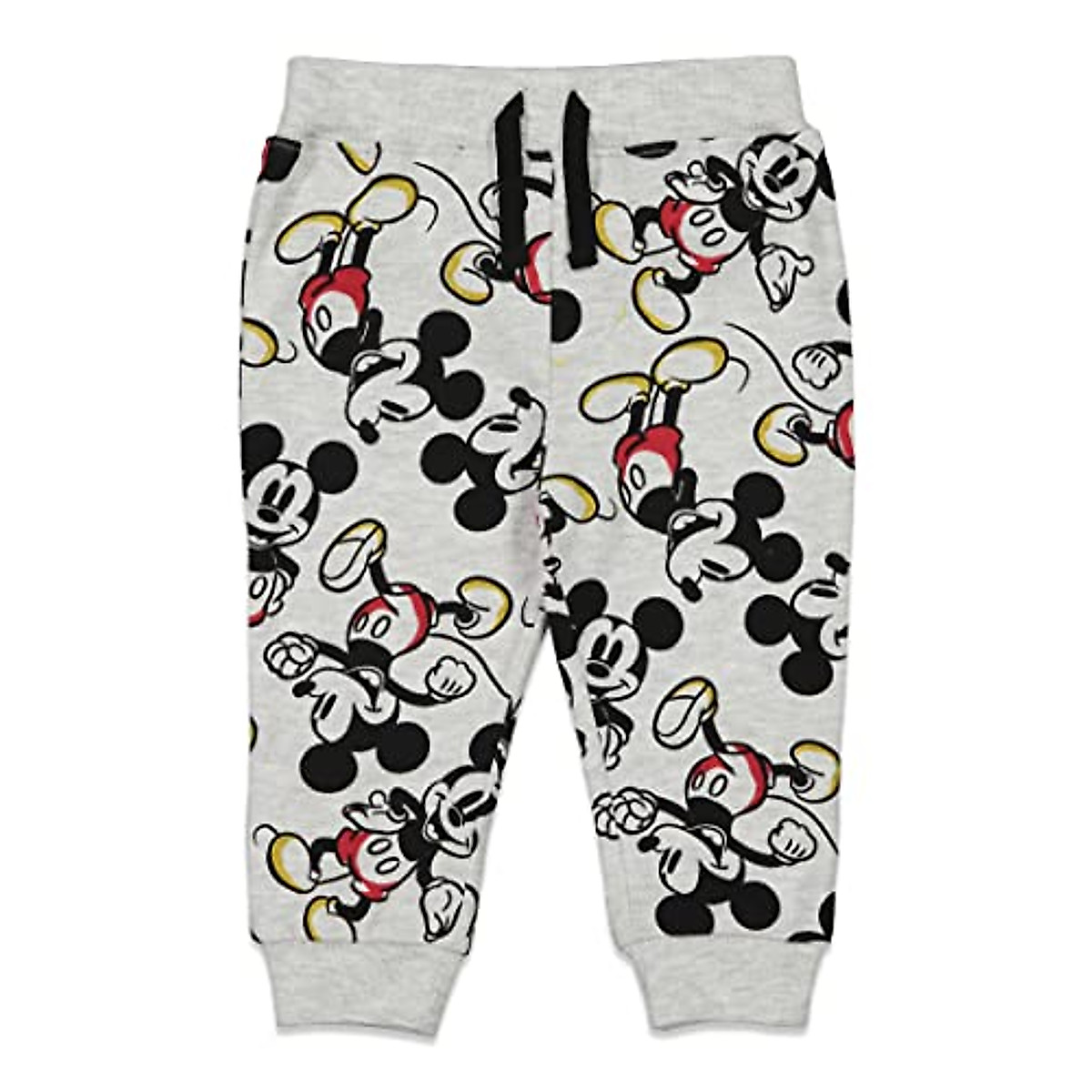 Disney Mickey Mouse Infant Baby Boys 2 Pack Drawstring Pants Black and Grey 18 Months