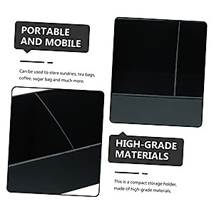 RUNROTOO Toiletry Containers Desktop Storage Box Makeup Organizer Box Tea Bag Organizer Coffee Bar Accessories Organizer Coffee Cup Holder Countertop Makeup Organizer Sugar Packet Organizer