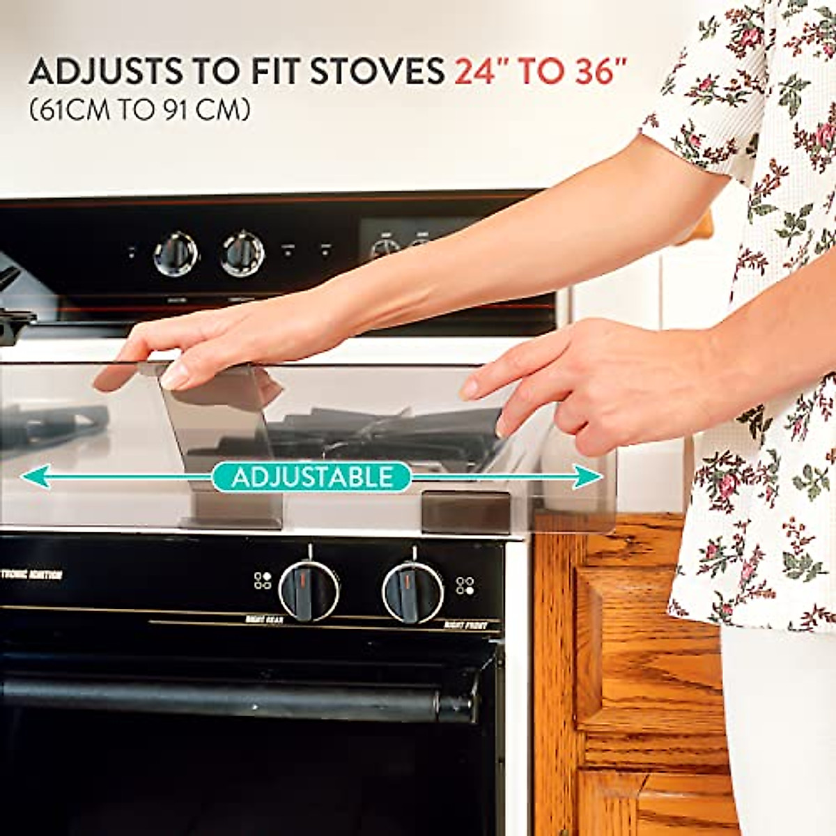 Prince Lionheart Stove Guard for Child Safety Premium Adhesive Stove Guard that Protects from Burns Adjustable Stove Guard