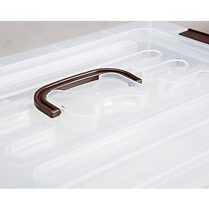 YYXB 4 Pack-Plastic Storage Bins with Lids and Handle, Clear Plastic Latching Box for Storage, Stackable Storage Containers for Organizing, Multi-Purpose, 6 Quart