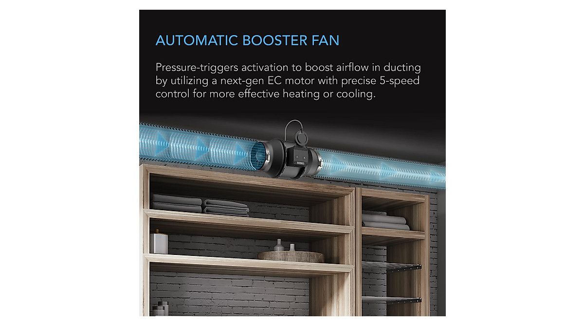 AC Infinity 4" Automatic Duct Fan for HVAC Ventilation | Boost Airflow ...
