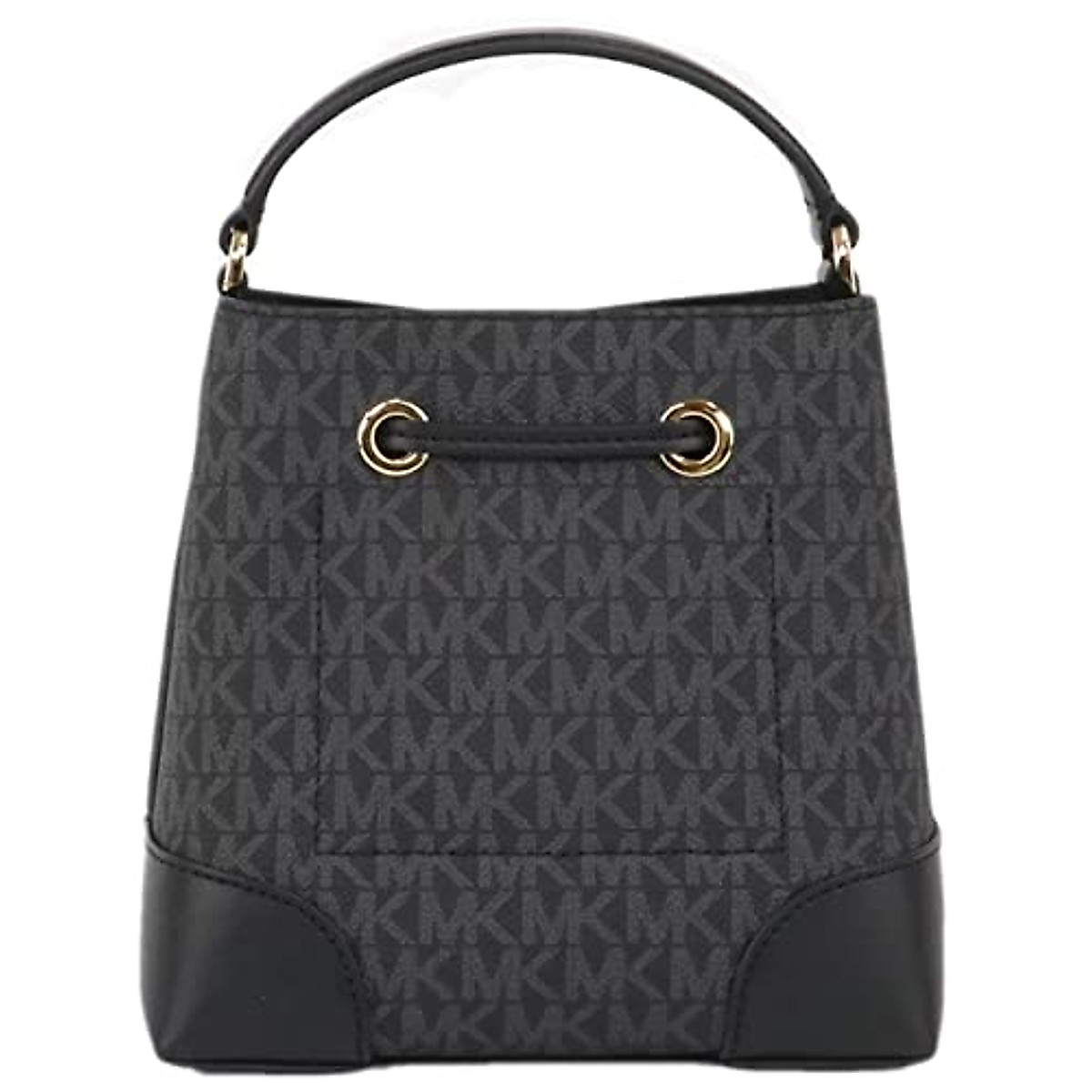 Michael Kors XS Suri Mini Bucket Crossbody Drawstring Shoulder Bag 35F2GM9M1B PVC (Black PVC)