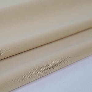 Matte Nylon Spandex Fabric 4 Way Stretch Tricot Milliskin for Sewing Swimsuit Activewear - 60 Inch Wide (Nude, 2 Yards)