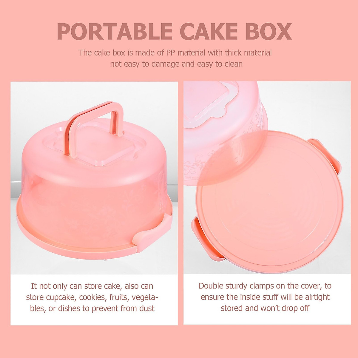Luxshiny Cake Box Travel Foldable Pp