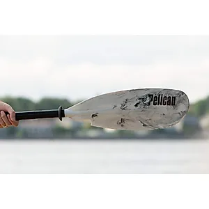 Pelican Poseidon Paddle - Aluminum Shaft with Reinforced Fiberglass Blades - Lightweight, Adjustable Kayaks Paddles - Perfect for Kayaking Boating & Kayak Fishing - 94.5 in - Granite/Black