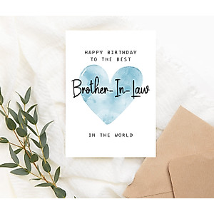 MoltDesigns Happy Birthday To The Best Brother-In-Law In The World Card - Brother-In-Law Birthday Card - Brother-In-Law Card - Father's Day Gift - Happy Birthday Card