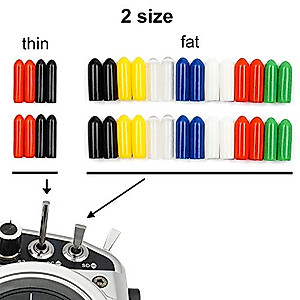 36 PCS RC Transmitter Switch Covers Colorful Rubber Anti-Slipping Cap for Jumper T16 T18 FrSky X9D QX7 Flysky Spektrum DX8e