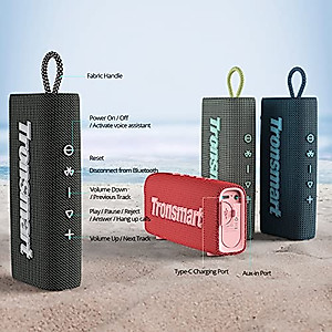 Tronsmart Portable Bluetooth Speaker, Trip Wireless Waterproof Speaker with 10W Output, Bluetooth 5.3, IPX7 Waterproof, 20H Playtime, Built-in Mic…