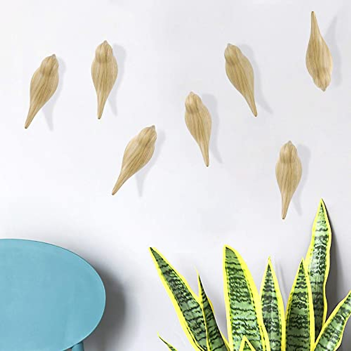 2PCS Bird Wall Hooks Coat Hooks Wooden Coat Hanger Wall Mounted Art Decor for Hanging Towels Hat Rack in Entryway Bathroom Kitchen (2PSCWOOD)