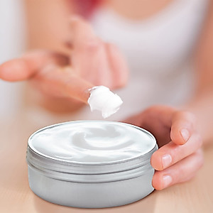 0.5 Ounce Aluminum Tin Jar 15 ml Refillable Containers Clear Top Screw Lid Round Tin Container Bottle 20 Pcs for Cosmetic,Lip Balm, Cream