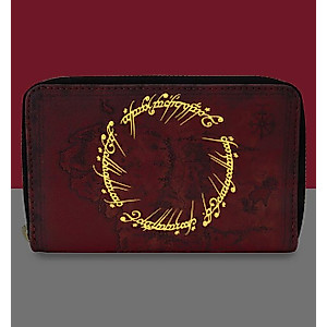 Loungefly Lord of the Rings The One Ring Zip Around Wallet, Black