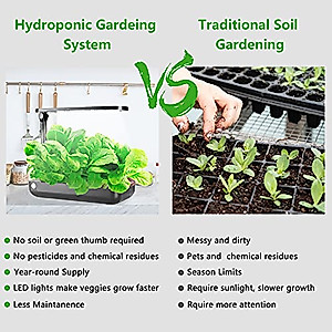 VegeBox Hydroponics Growing System - Support Indoor Grow, Herb Garden kit Indoor, Grow Smart for Plant, Built Your Indoor Garden (Small-Black)