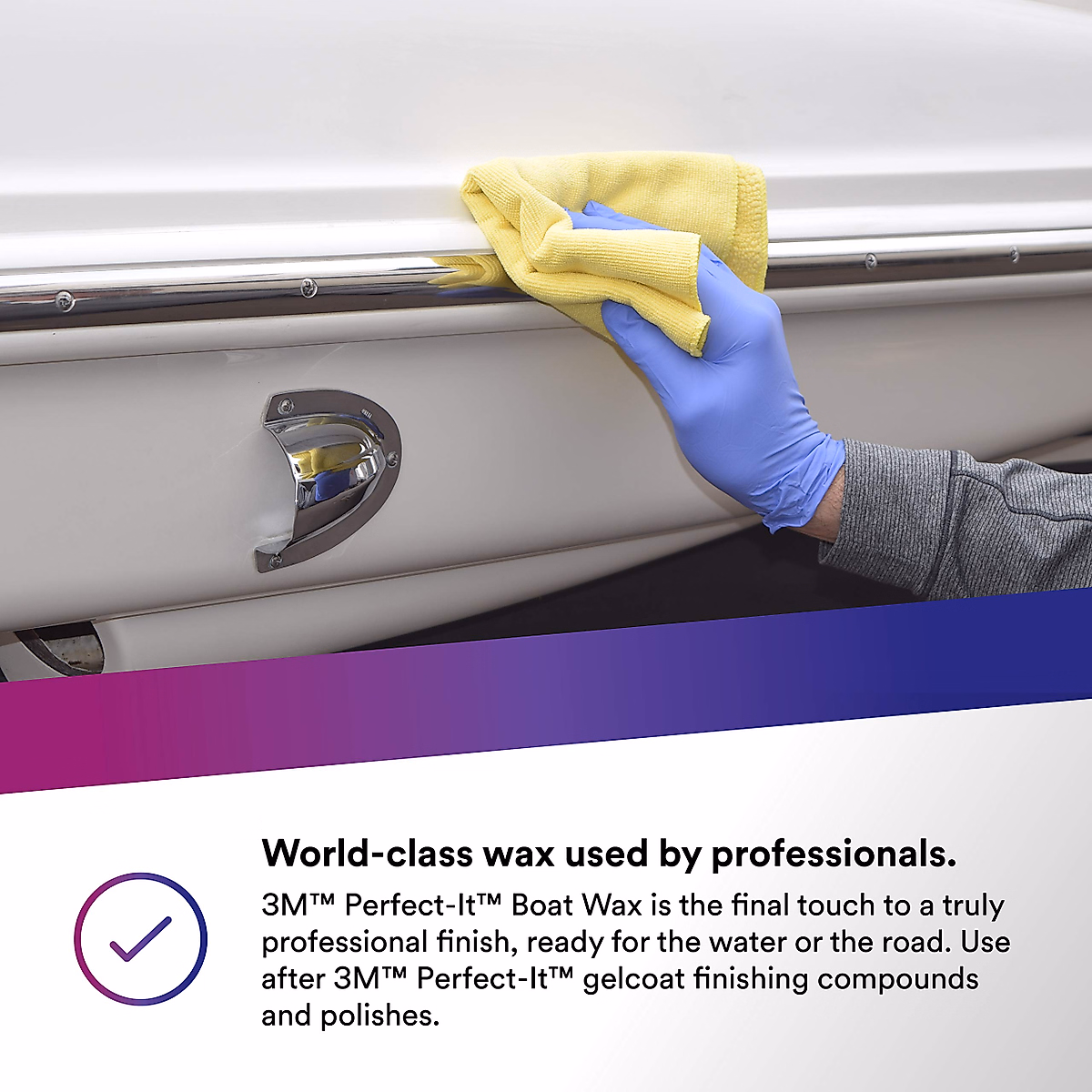3M Perfect-It Boat Wax, 36112, 1 Pint, Contains Carnauba Wax, Protects against Weather and Oxidation, For Boats and RVs
