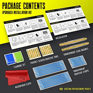 VINTEZ Privacy Screen Adhesive Tabs and Strips for Computer Monitors and Laptops - Replacement kit
