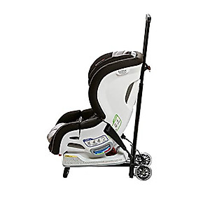 Britax Car Seat Travel Cart | Adjustable Handle + Compact Fold + Fits in Airplane Overhead Bin , Black, 42x13.5x5.5 Inch (Pack of 1)