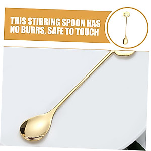 COLLBATH Mixing Spoon Stirrer Spoon with Pumpkin Dessert Spoon for Tea Espresso and Ice Cream Stir Sticks Inches