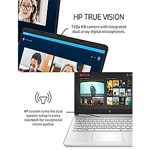 HP 14 Laptop, AMD 3020e, 4 GB RAM, 64 GB eMMC Storage, 14-inch HD Touchscreen, Windows 10 Home in S Mode, Long Battery Life, Microsoft 365, (14-fq0080nr, 2020)