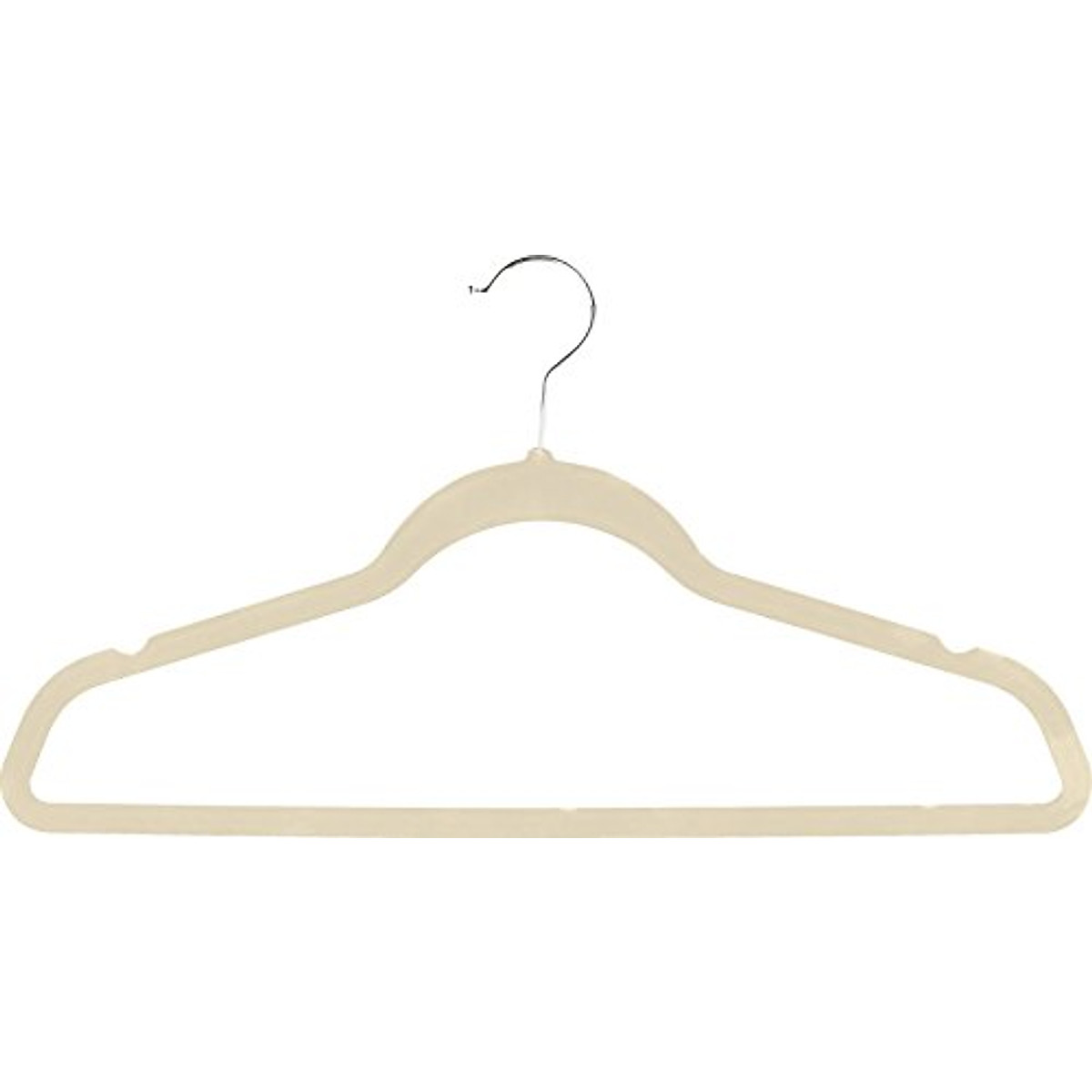ZOYER Premium Velvet Hangers (50 Pack, Ivory) Non-Slip Clothes Hangers - Strong and Durable Suit Hangers - Space Saving Coat Hangers, 360 Degree Rotatable Hook Pant Hangers.