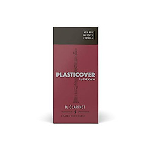 Rico Plasticover Bb Clarinet Reeds, Strength 2.5, 5-pack