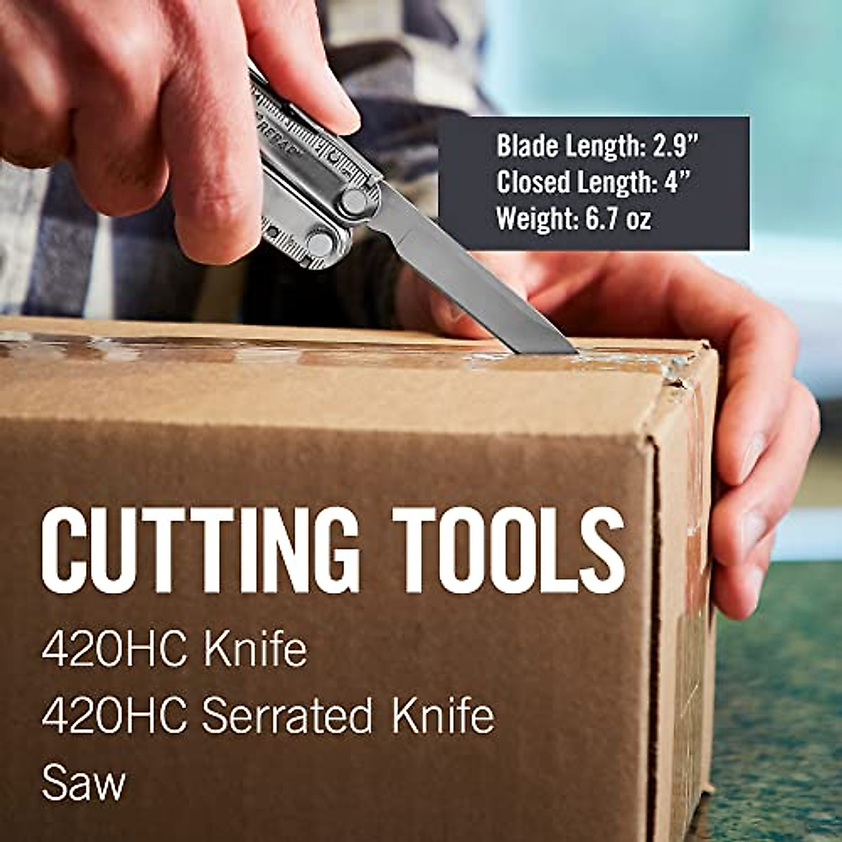 LEATHERMAN, Rebar Multitool with Premium Replaceable Wire Cutters and Saw, Coyote Tan with Nylon Sheath