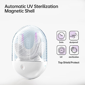 KAVVO Shell Teeth Whitening Kit 2023 Muse Design Gold Winner for Sensitive Teeth, Medical Level LED, Long Battery Life, Automatic UV Disinfection, Extra Teeth Tray & Gel for Bright Smile