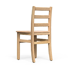 Foundations Little Scholars Ladderback Solid Hardwood Classroom Teacher Chair, Made in USA, Fully-Assembled, (18 Inch Seat Height, Ages 13+)