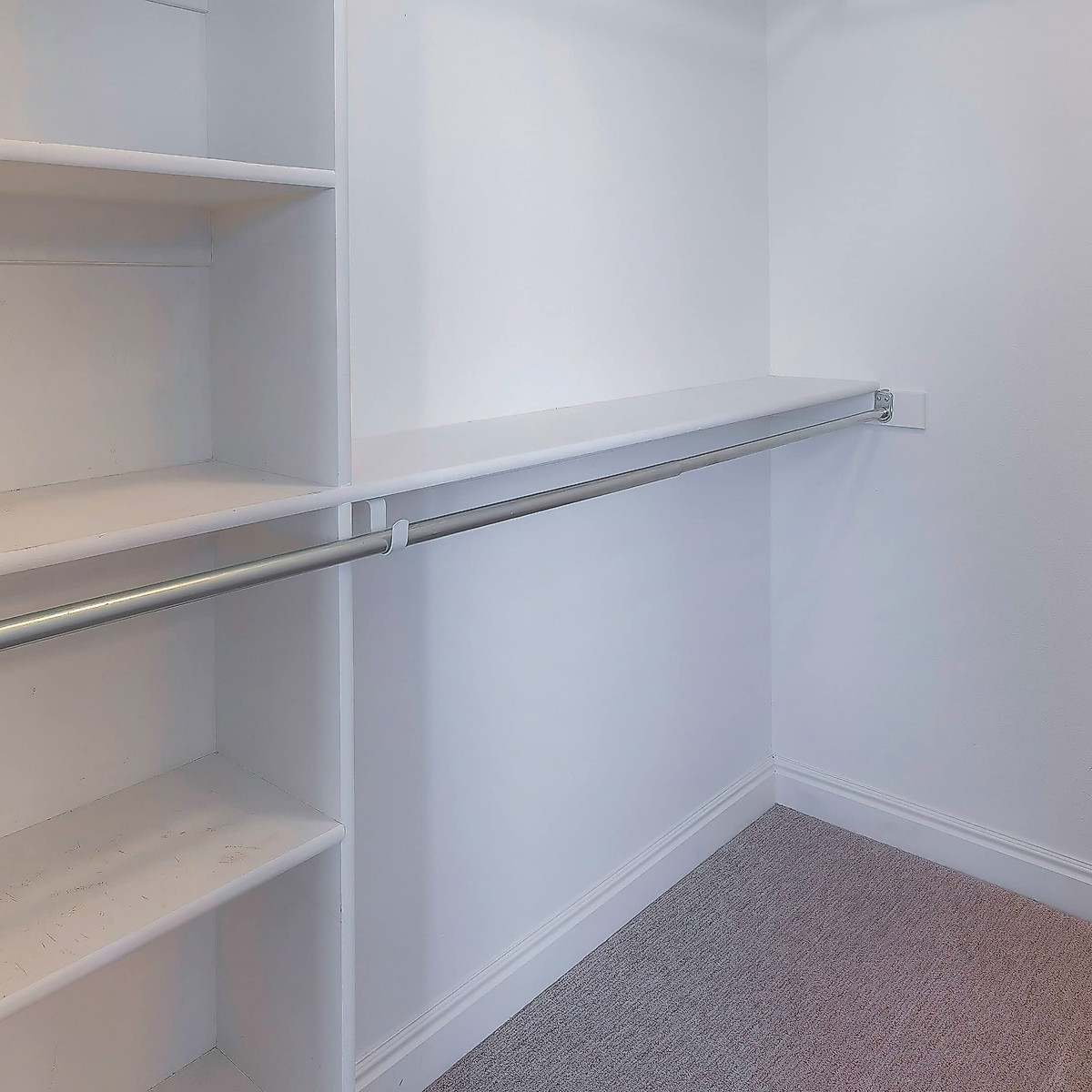 Design House 206052 Adjustable 48 72-inch Closet Rod, Polished Chrome, inch inch