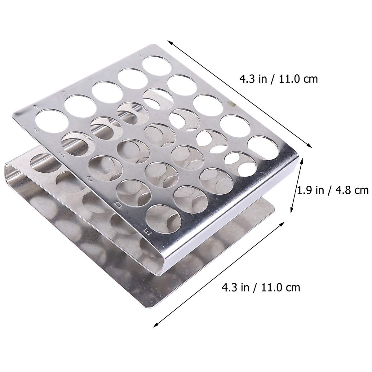 ULTECHNOVO Test Tube Holder, Test Tube Rack Z Shaped Stand Supply Lab Equipment Storage Rack for Lab Students, Holds 30