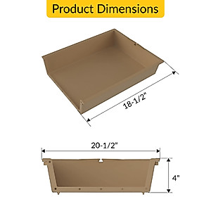Strybuc Industries 45-90 Cabinet Drawer Insert, 20-1/2" Width x 4" Height, Plastic, 4.3" x 18.9" x 20.5"