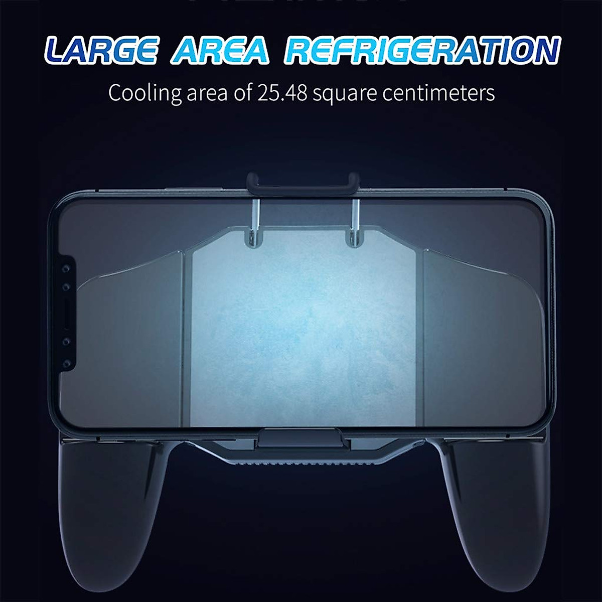 Cell Phone Cooler Game Controller Cooler Mobile Game Controller with Cooling Fan, Mobile Controller Gamepad L1 R1 Aim and Shoot Trigger, Remote Grip for 4.7-6.5" Android iOS Phone Accessories