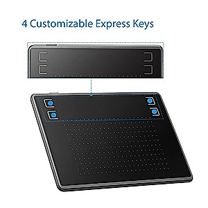 IULJH 4x3 Inch Ultralight Digital Pen Tablet Graphics Drawing Tablet with Battery-Free Stylus