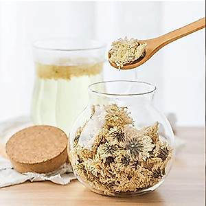 Snminetal 17oz Glass Jar Storage Containers,Wedding Candy Jar Kitchen Canisters, With Cork Airtight Lid, Perfect For Tea, Biscuits, Cereals, Flour, beans, Spices, Coffee Beans (2PCS)