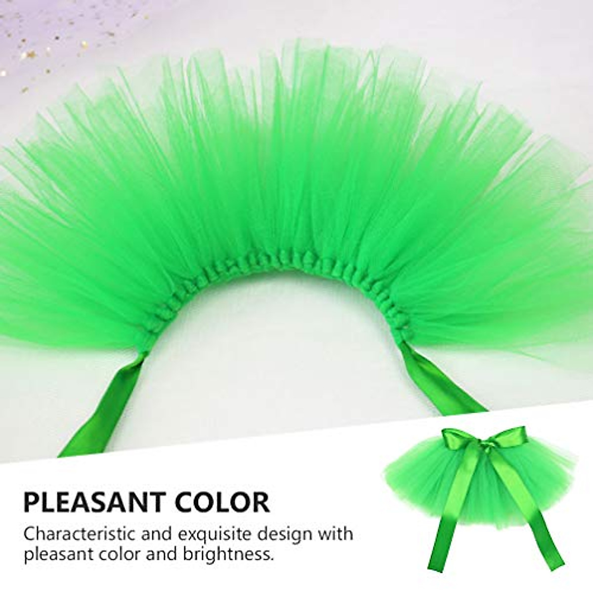 balacoo St Patricks Day Dog Costumes Green Dog Tutu Skirt Irish Day Pet Skirt Festive Mesh Tutu Skirt for Dog Party Pet Garment (Green)