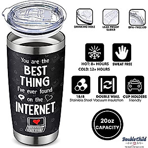 Valentines Day Gifts for Him, Her - Gifts for Boyfriend Husband - Wife Gifts - Gift for Girlfriend - Romantic I Love You Gifts for Him Her - Anniversary Couple Gifts for Valentine - Tumbler 20oz