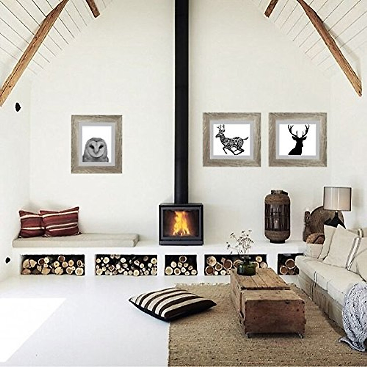 FRAMES BY POST Hygge Picture Photo Frame, Plastic Glass, Grey Ash with Light Grey Mount, 50 x 40 cm Image Size 15 x 10 Inches