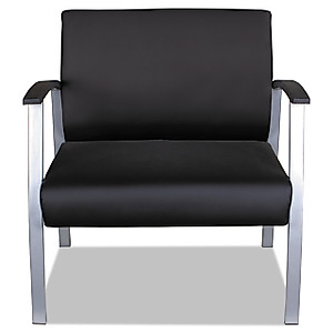 Alera ML2219 metaLounge Series Bariatric Guest Chair, 31-Inch x26-Inch x33.63-Inch, BLK Seat/Back, Silver Base
