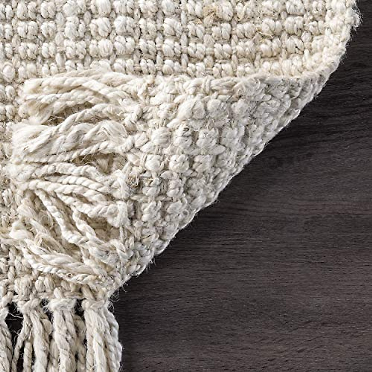 nuLOOM Daniela Farmhouse Chunky Jute Area Rug, 7' 6" x 10' 6", Off-white