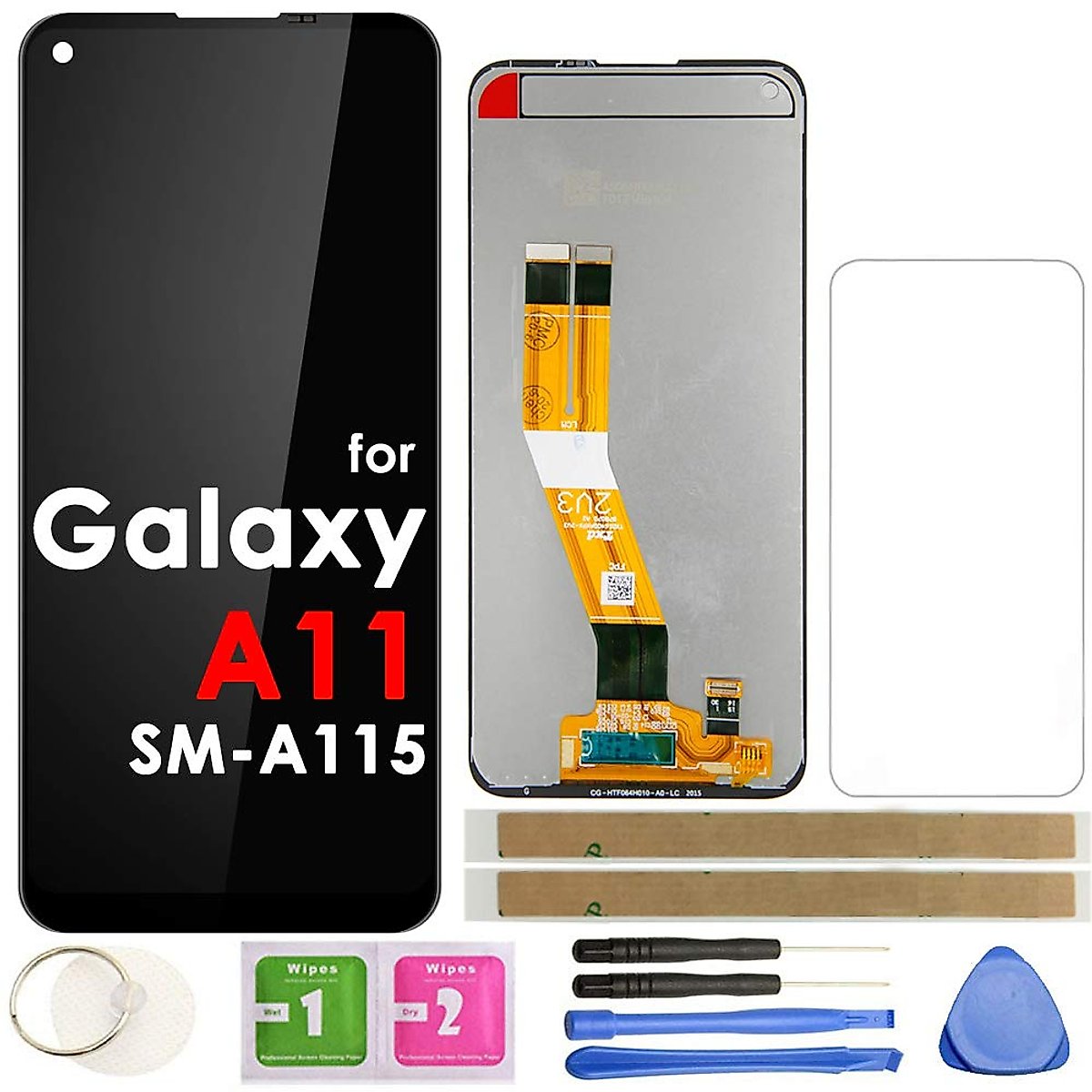 for A11 LCD Screen Replacement Touch Display Digitizer Assembly 6.4" (Black) for Samsung Galaxy A11 A115 2020 SM-A115 SM-A115M SM-A115F/DS