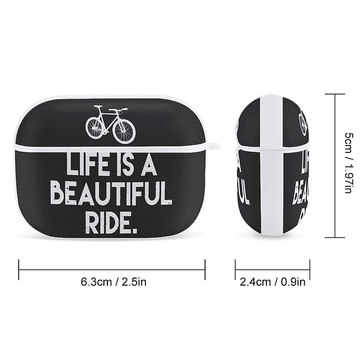 Bicycle Life Ride Airpods Case Cover for Apple AirPods Pro Cute Airpod Case for Men Women Boys Girls Silicone Protective Skin Airpods Accessories with Keychain