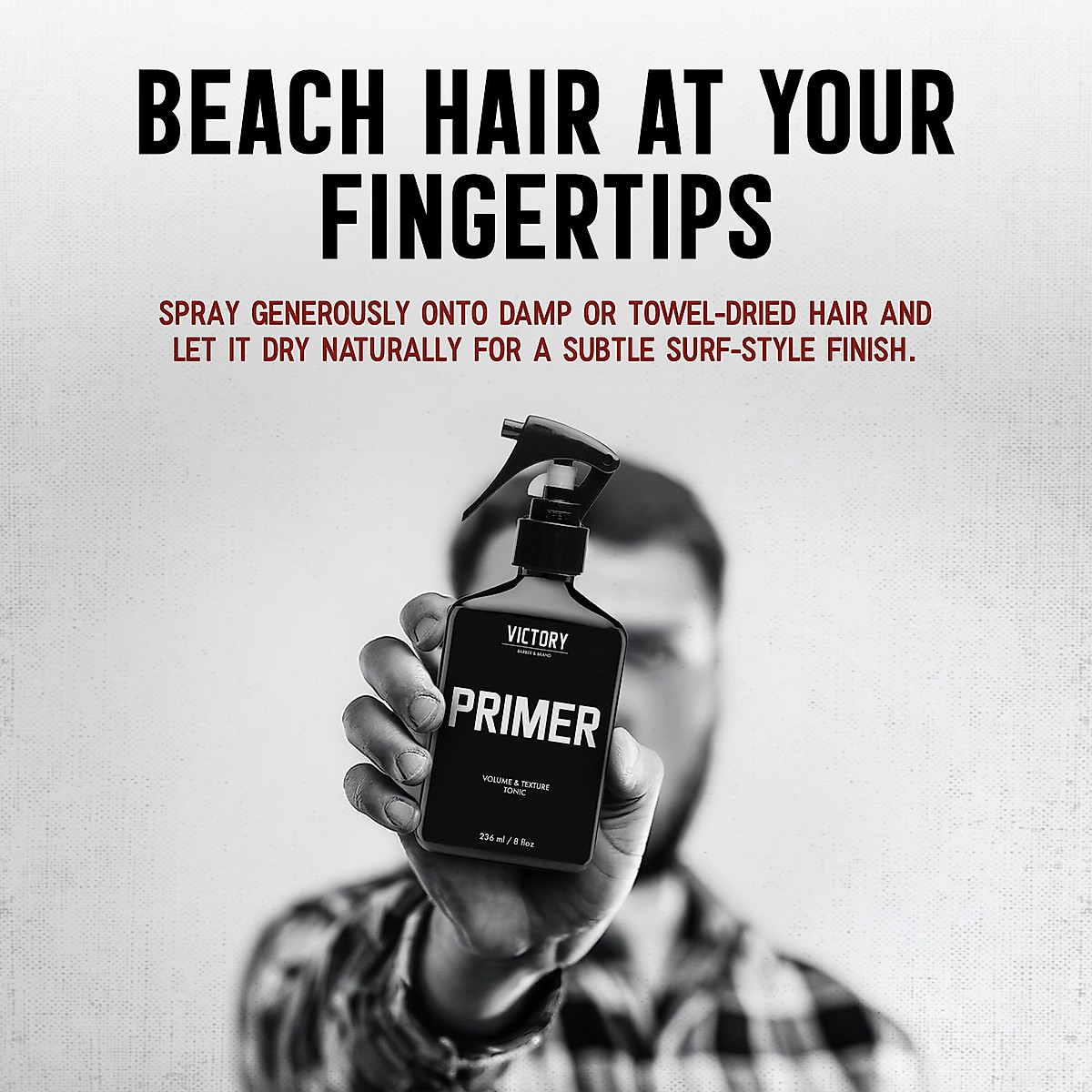 Sea Salt Thickening Spray for Men's Hair | PRIMER by Victory Barber & Brand | Made in the USA
