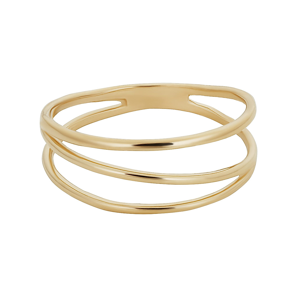 14k Yellow Gold Triple Band Ring (size 10)