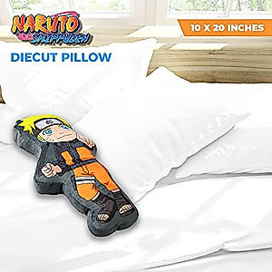 JUST FUNKY Naruto Chibi Plush Pillow, Throw Pillow, Decor, Polyester Pillow | 10 x 20 Inches | Bedding | Home Deco | Anime Pillow | Official Licensed