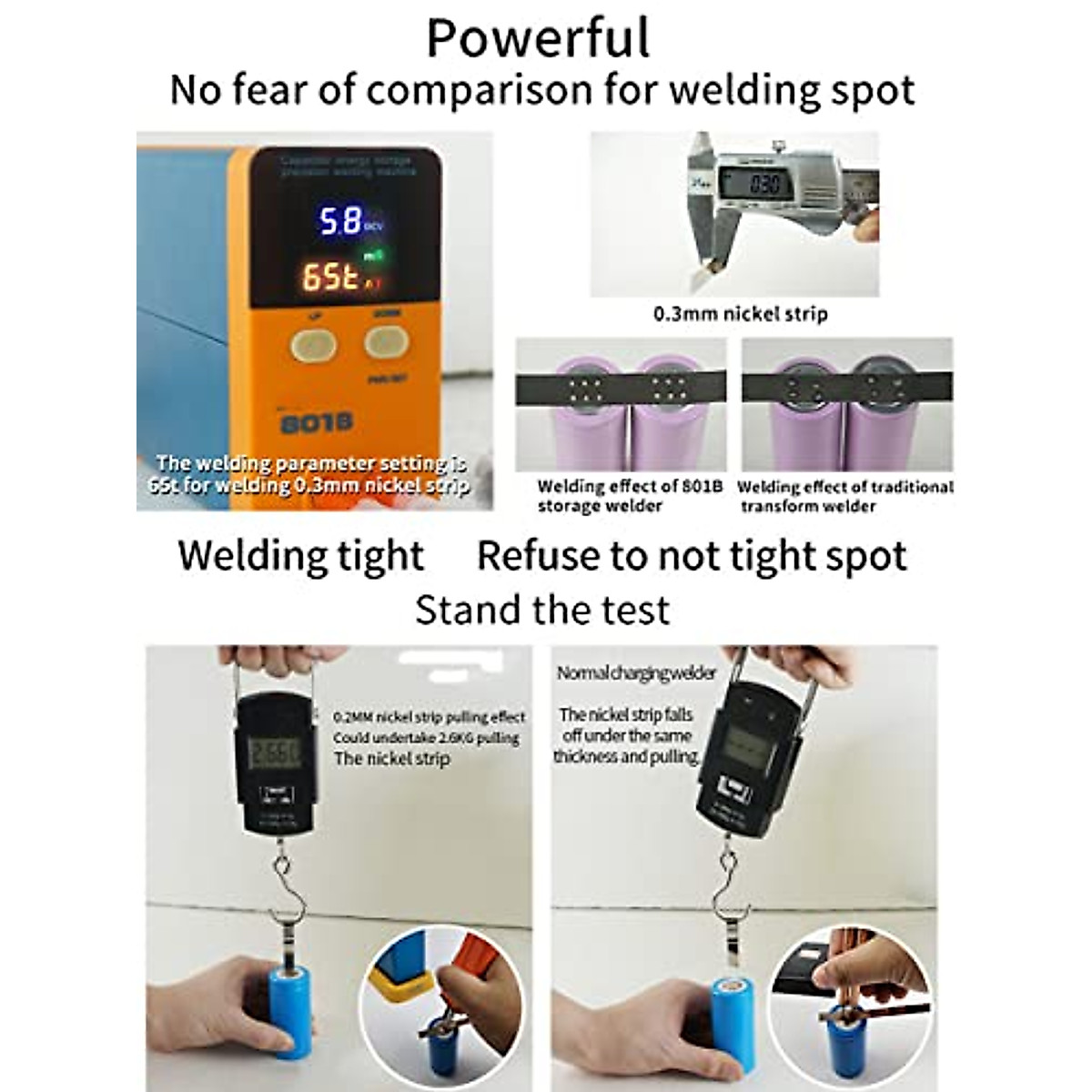 RCBDBSM Battery Spot Welder Capacitor Energy Storage Pulse Welding Machine, 11.6 KW Industrial Energy Storage Battery Welding Machine for 18650, 21700 Lithium Battery Pack Building