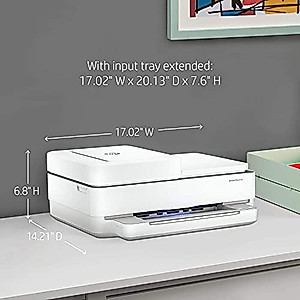 HP Envy Pro 6458 All-in-One Wireless Printer: Easy Printing, Scanning, Photo Copying, Fax Jobs, High-Yield Ink Stability, Borderless, Double-Sided Printing for Home & Office, 5SE48A (Renewed)